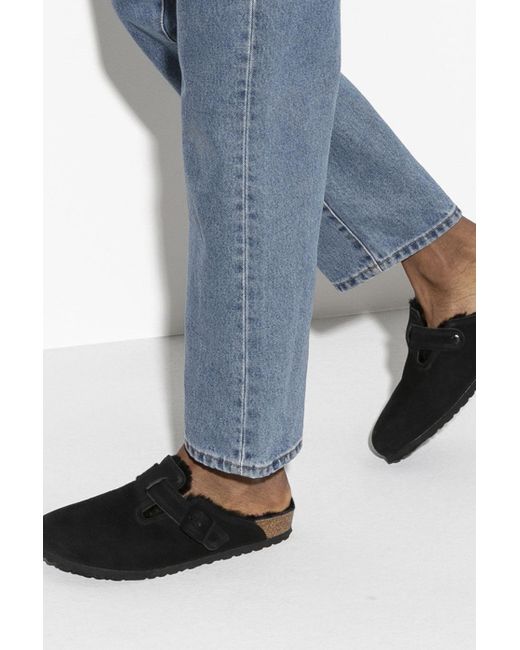 Birkenstock Boston Shearling Clog in Black for Men | Lyst