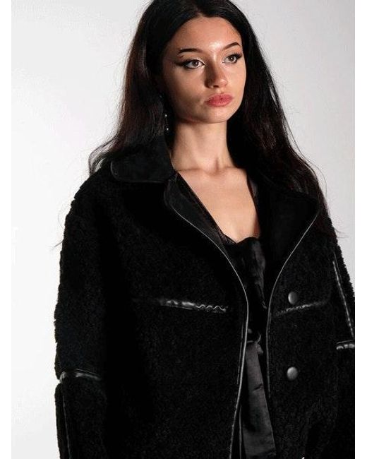 Object Objrina Teddy Jacket in Black | Lyst