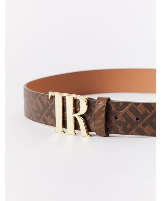 True Religion Tr Monogram Belt in White | Lyst
