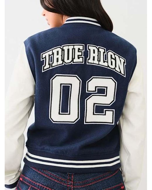 True Religion True Team Varsity Jacket in Red | Lyst