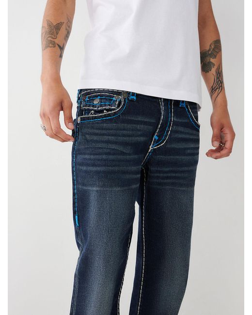 True Religion Billy Super T Stitch Bootcut Jean in Blue for Men | Lyst