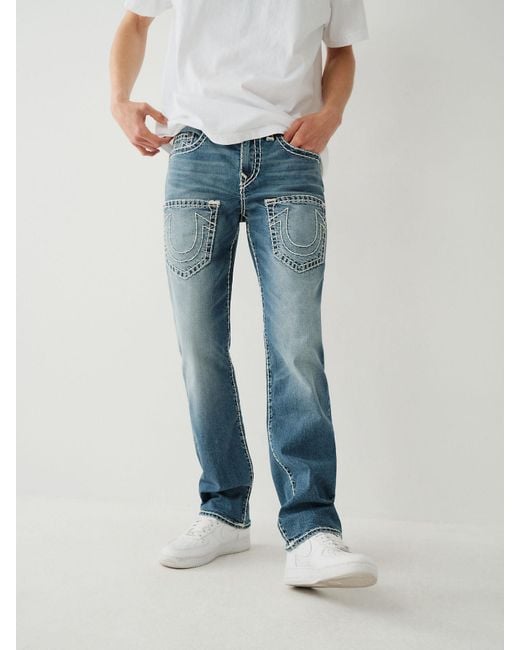 TRUE RELIGION Ricky Super T 7-pocket Straight Jean in Blue for Men | Lyst