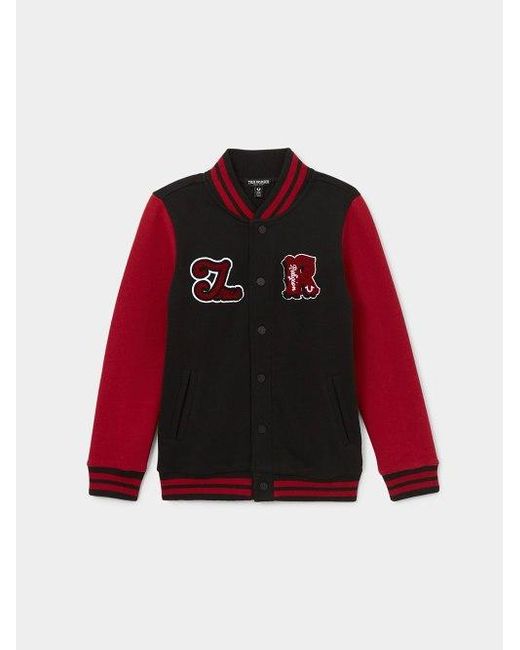True Religion Boys Letterman Jacket in Red for Men | Lyst