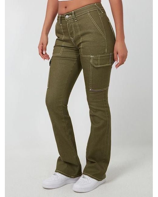 True Religion Cargo Single Needle Bootcut Pant in Natural | Lyst