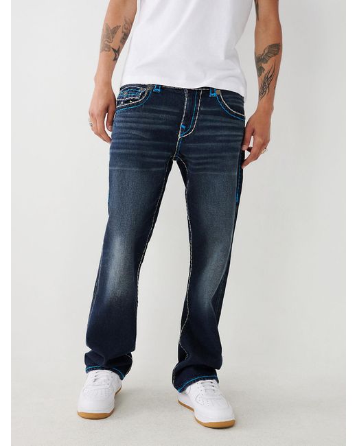 True Religion Billy Super T Stitch Bootcut Jean in Blue for Men | Lyst
