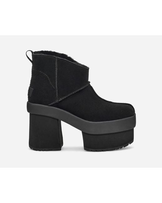 UGG ® New Heights Platform Mini Sheepskin Boots in Black | Lyst