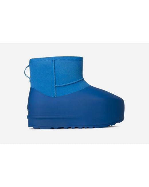UGG Classic Mini Pumped Molded Suede Classic Boots in Blue | Lyst