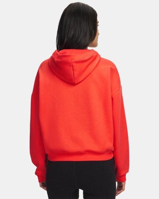 Under Armour Icon Fleece ½ Zip Hoodie Venom Venom in Red | Lyst UK