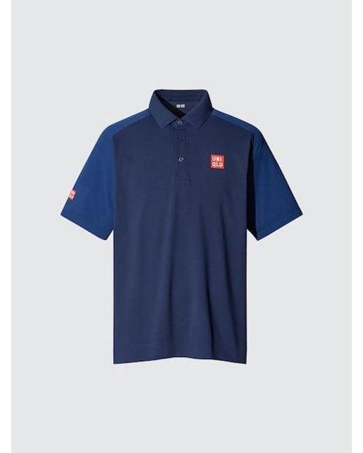 Uniqlo Dry-Ex Polo Shirt (Adam Scott, Logo) in Blue for Men | Lyst UK