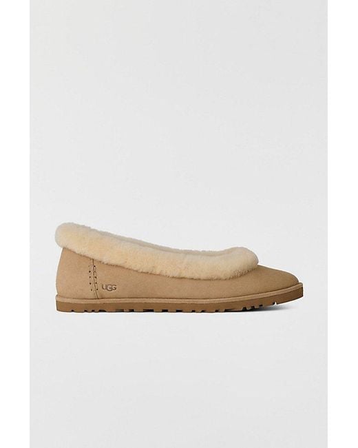 UGG Zora Shearling Ballet Flat | Lyst