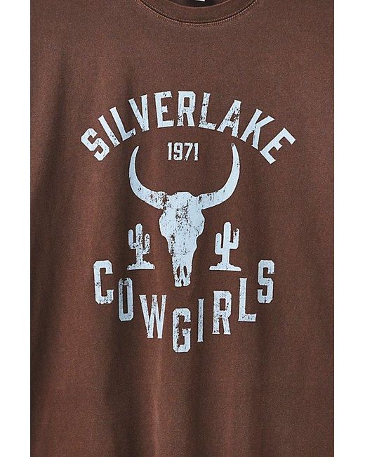 Urban Outfitters Silverlake Cowgirls Cotton Graphic Tee in Brown for ...