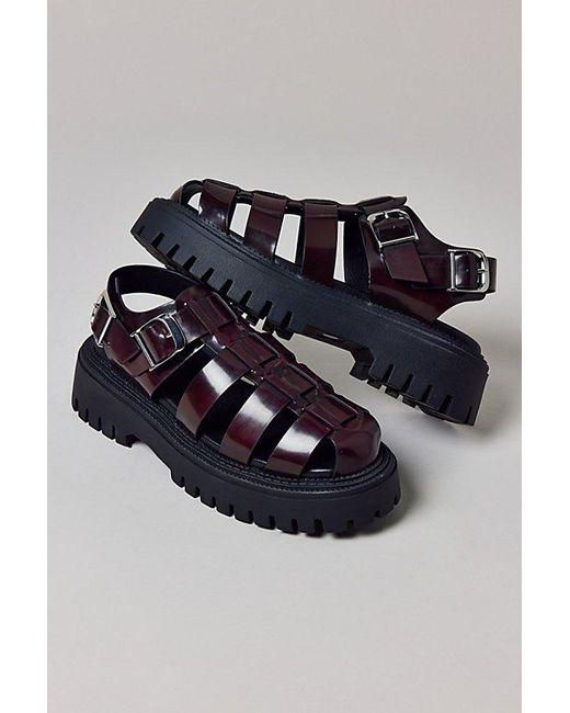 Urban Outfitters Uo Lauren Platform Fisherman Sandal in Black | Lyst