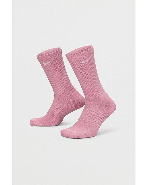 Nike Everyday Plus Cushioned Training Crew Sock 6-Pack in Pink | Lyst