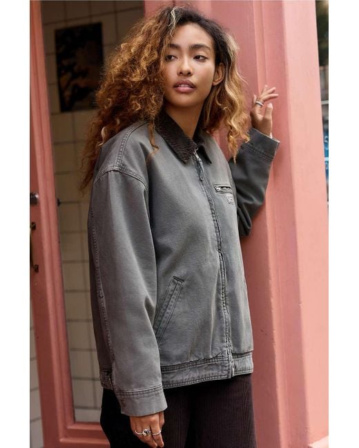 BDG Luca Wadded Canvas Workwear Jacket in Grey | Lyst UK