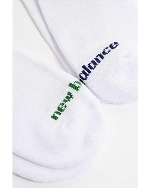 New Balance Logo White Socks 3-pack for Men | Lyst UK