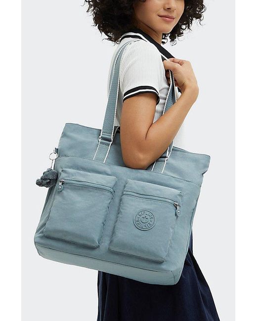 Kipling India Cargo Nylon Tote Bag in Gray | Lyst