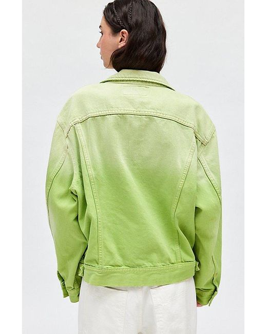 Urban Renewal Remade Dye Tech Denim Jacket in Green | Lyst
