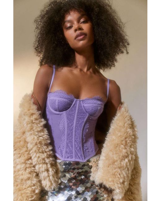 Out From Under Modern Love Corset In Purple Lyst