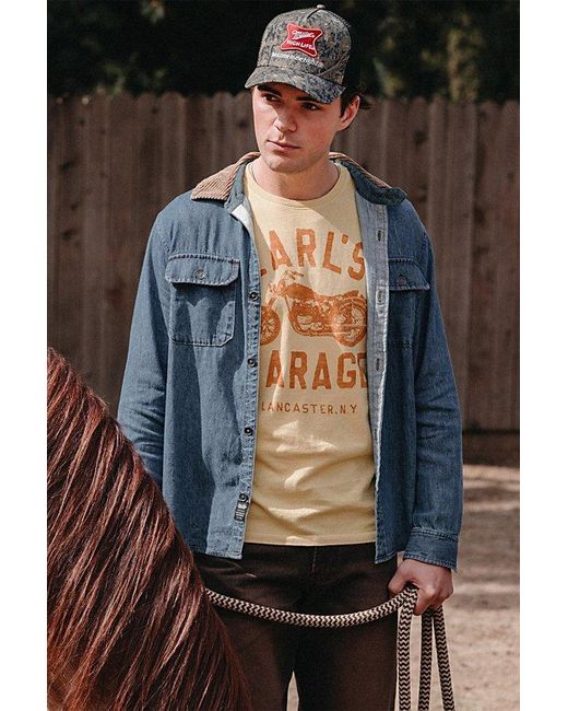 Junk Food Earl's Garage Tee in Yellow for Men | Lyst