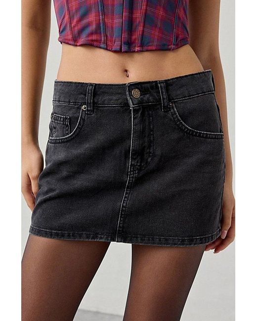 BDG Onna Denim Micro Mini Skirt in Black | Lyst