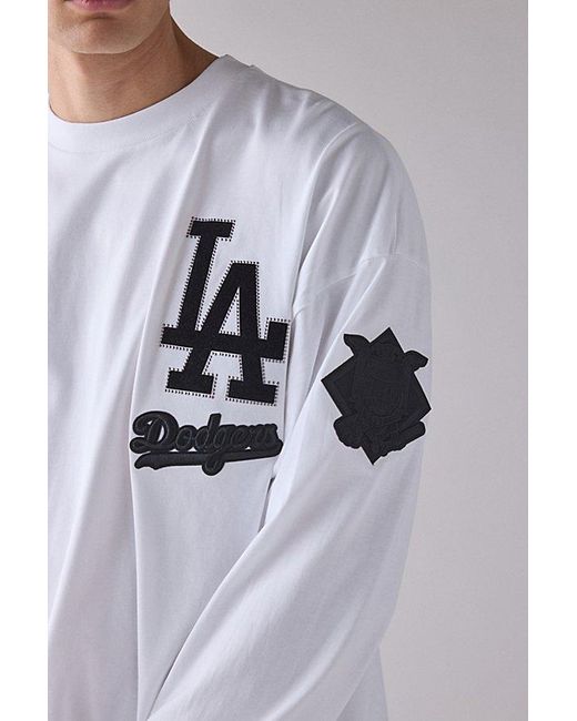 Pro Standard Mlb Los Angeles Dodgers Oversized Long Sleeve Tee in Gray ...