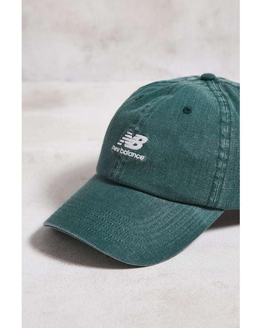 New Balance Washed Green Embroidered Cap for Men | Lyst UK