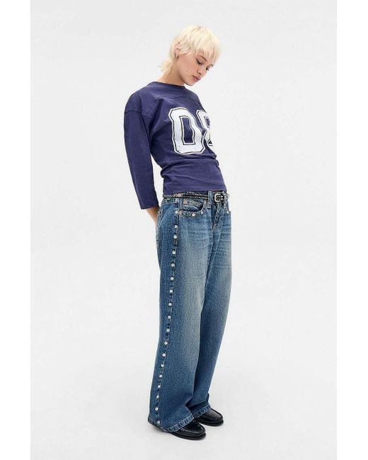 BDG Kayla Lowrider Side Rivet Jeans in Blue | Lyst UK
