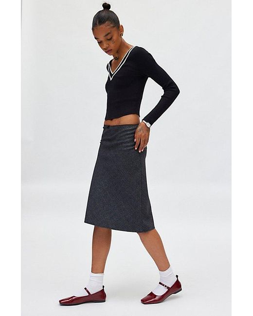 Urban Renewal Urban Renewal Remnants Plaid Midi Skirt in Blue | Lyst