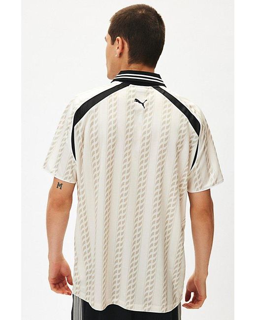 PUMA Script Logo Relaxed Soccer Jersey Tee in White for Men | Lyst