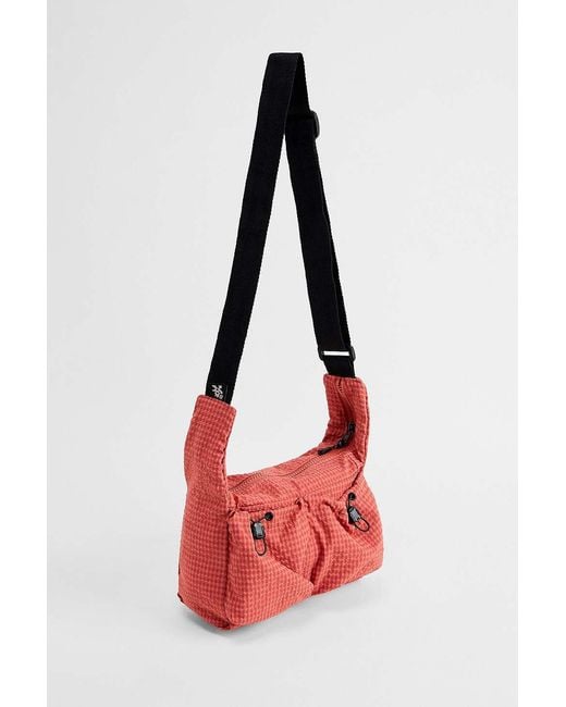 Ayker Pink Check Sling Crossbody Bag in Red for Men | Lyst UK