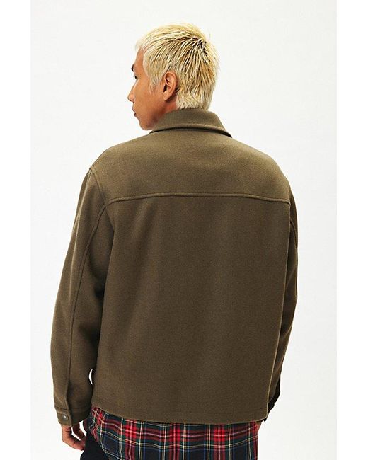 Guess Zip Trucker Jacket in Green for Men | Lyst