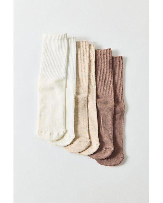 Urban Outfitters Uo Crew Sock 3-Pack in White | Lyst