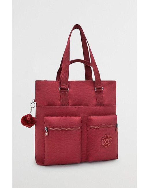 Kipling India Cargo Nylon Tote Bag in Red | Lyst