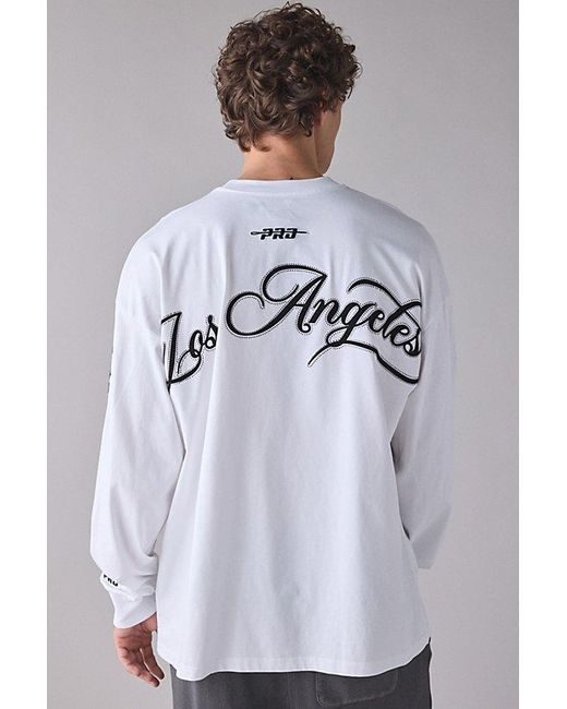 Pro Standard Mlb Los Angeles Dodgers Oversized Long Sleeve Tee in Gray ...