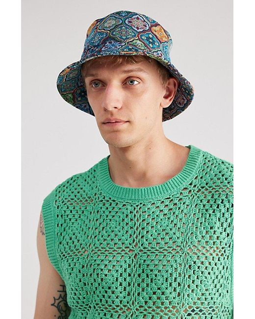 Urban Outfitters Jacquard Bucket Hat in Green for Men | Lyst
