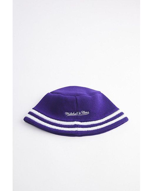 Mitchell & Ness Los Angeles Lakers Nba Knucket Knit Bucket Hat in Blue ...