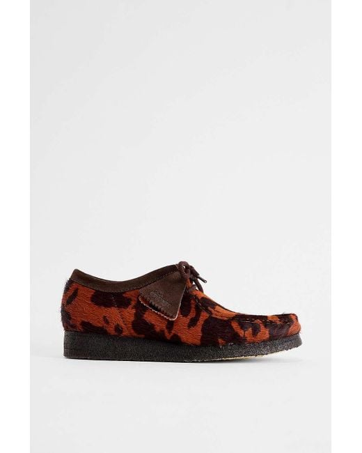 Clarks Brown Cow Print Wallabee Shoes for Men | Lyst UK