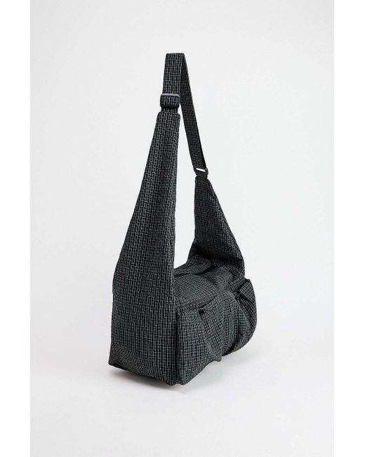 Ayker Navy Check Sling Crossbody Bag in Black for Men | Lyst UK