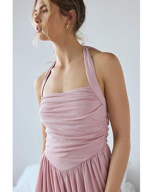 Out From Under Sunkissed Ruched Barrel Leg Jumpsuit in Purple | Lyst