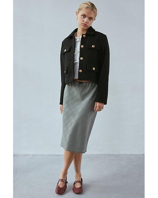 Blank NYC Style Guru Cropped Shacket Jacket in Black | Lyst