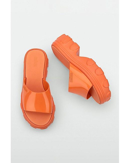 Melissa Ella Platform Slide in Orange | Lyst