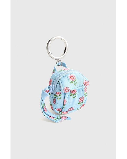 Vera Bradley Quilted Cotton Mini Backpack Keychain in Blue | Lyst