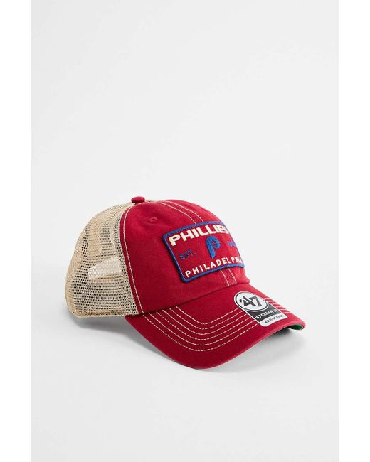 '47 Red Phillies Trucker Cap for Men | Lyst UK