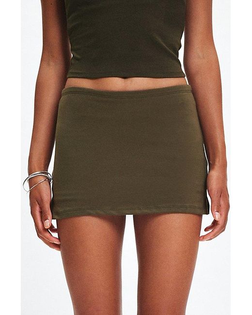Out From Under Bec Low-Rise Micro Mini Skort in Brown | Lyst