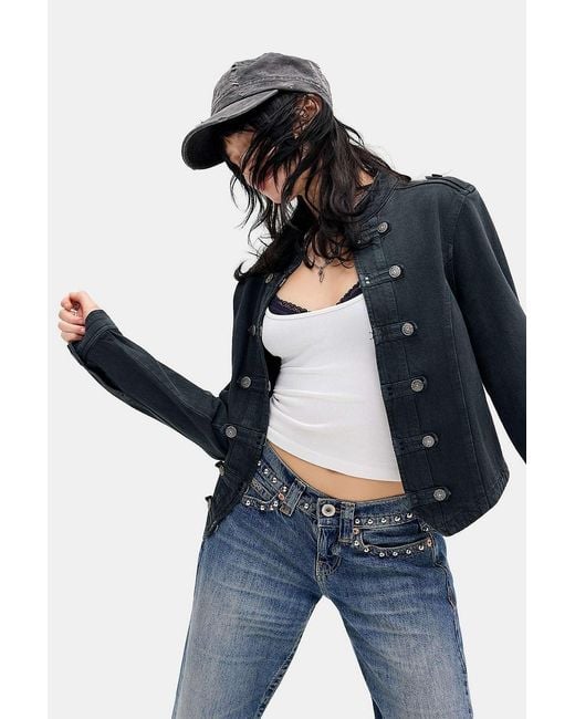 Jaded London Rebel Military Jacket in Blue | Lyst UK