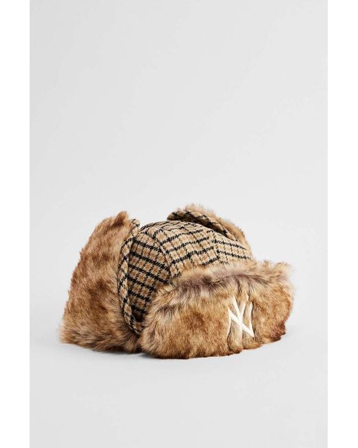 '47 Uo Exclusive Check Trapper Hat in Natural for Men | Lyst UK