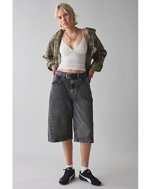 BDG Mega Mid-Rise Baggy Jort in Gray | Lyst