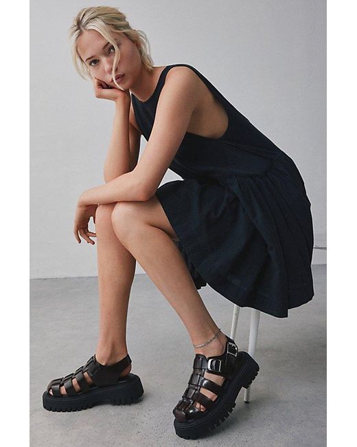 Urban Outfitters Uo Lauren Platform Fisherman Sandal in Black | Lyst