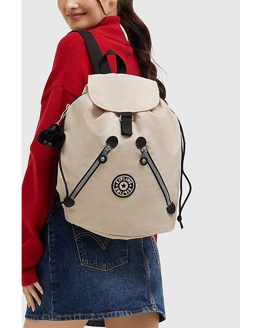 Kipling New Fundamental Heritage Nylon Large Backpack in Red | Lyst