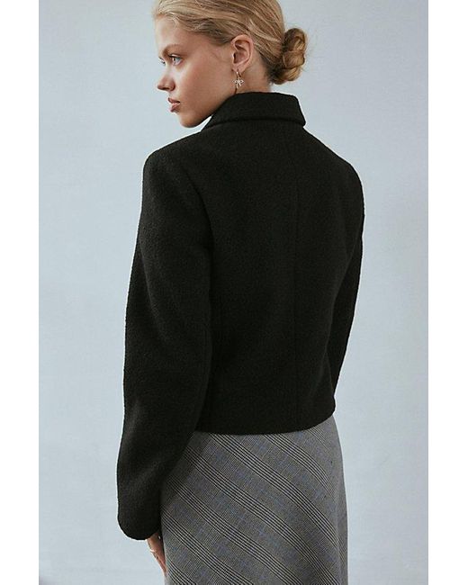 Blank NYC Style Guru Cropped Shacket Jacket in Black | Lyst